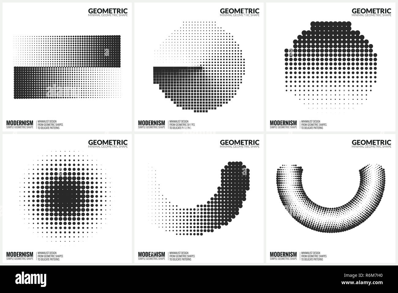 Universal Halftone Geometric Shapes For Design Stock Photo - Alamy