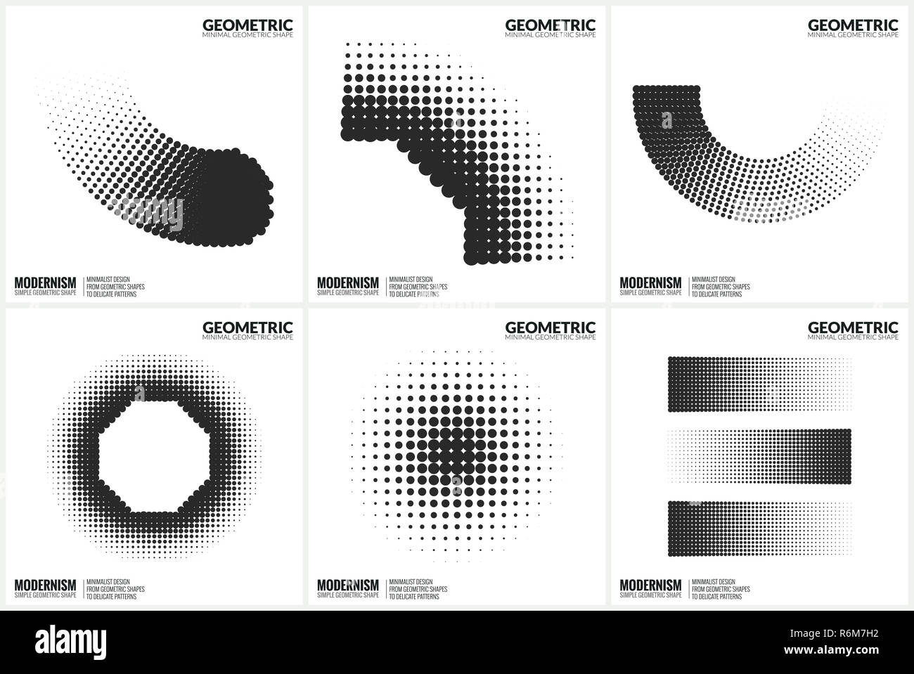 Universal Halftone Geometric Shapes For Design Stock Photo - Alamy