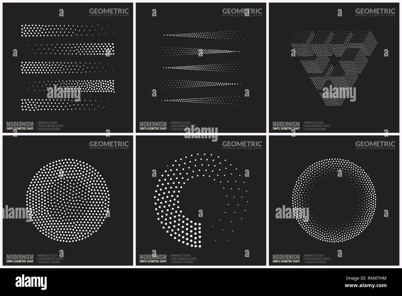 Universal Halftone Geometric Shapes For Design Stock Photo - Alamy