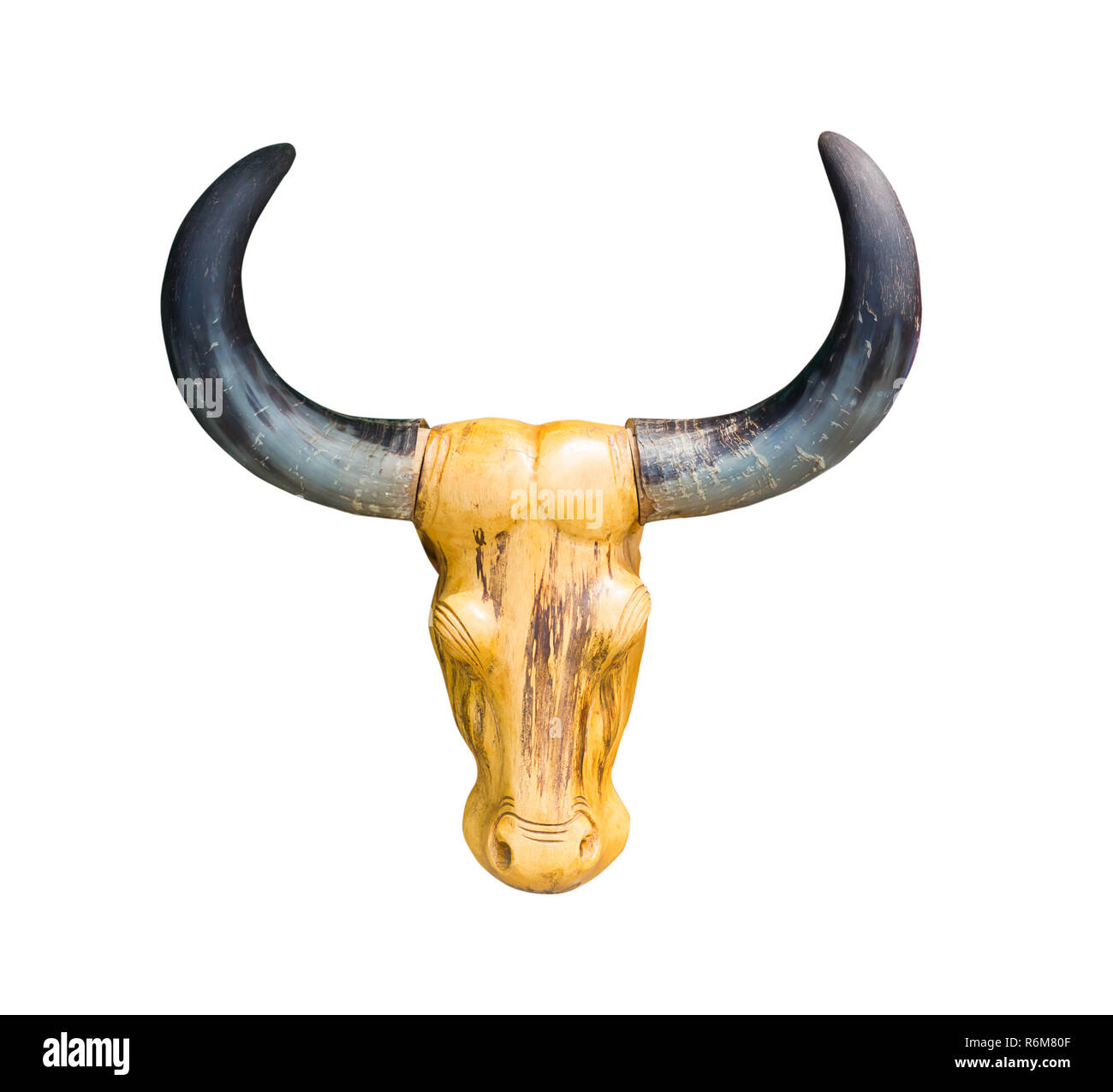 Wood skull symbol on Cut Out Stock Images & Pictures - Alamy