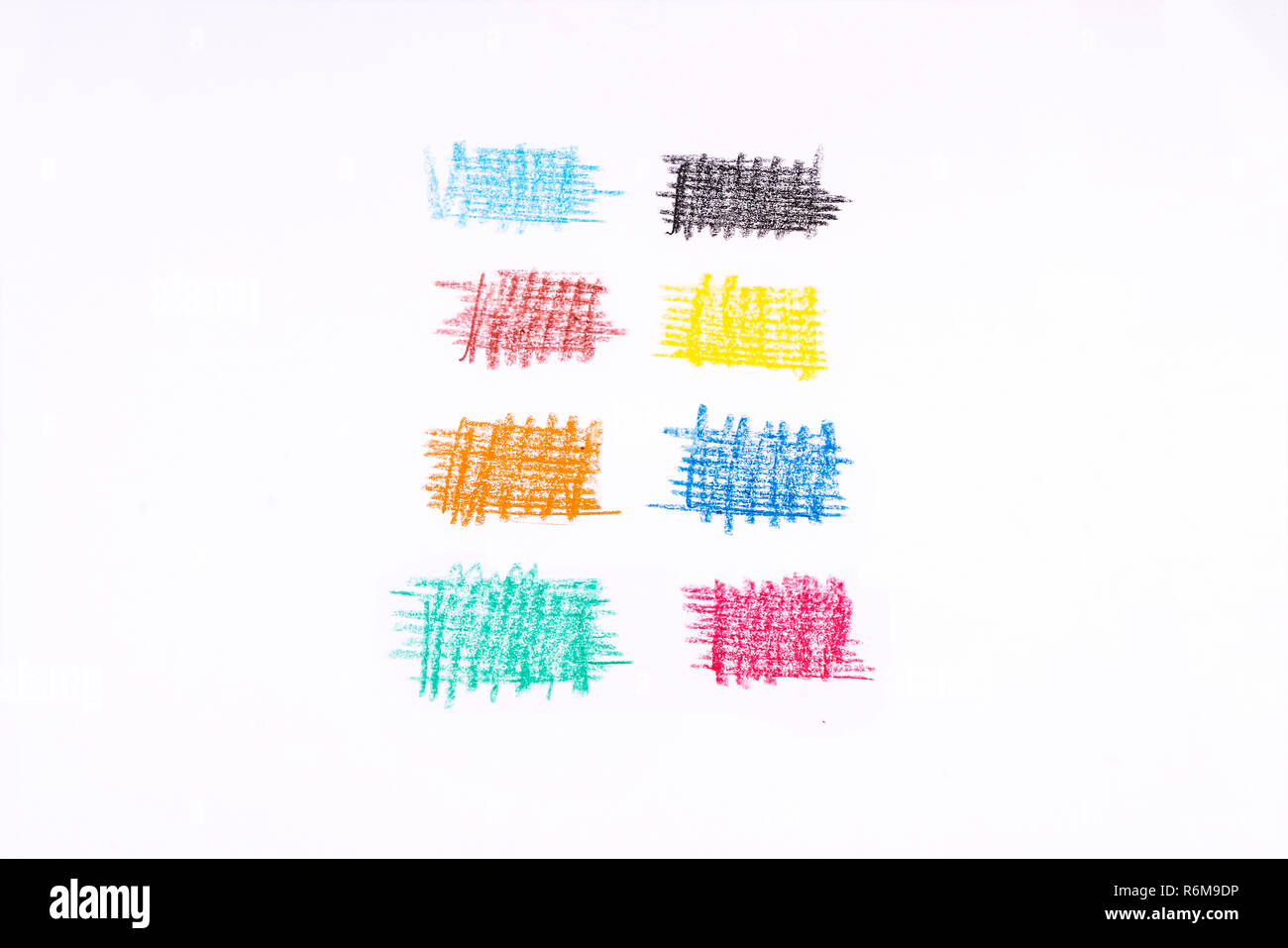 small colored rectangles on a sheet of paper Stock Photo - Alamy