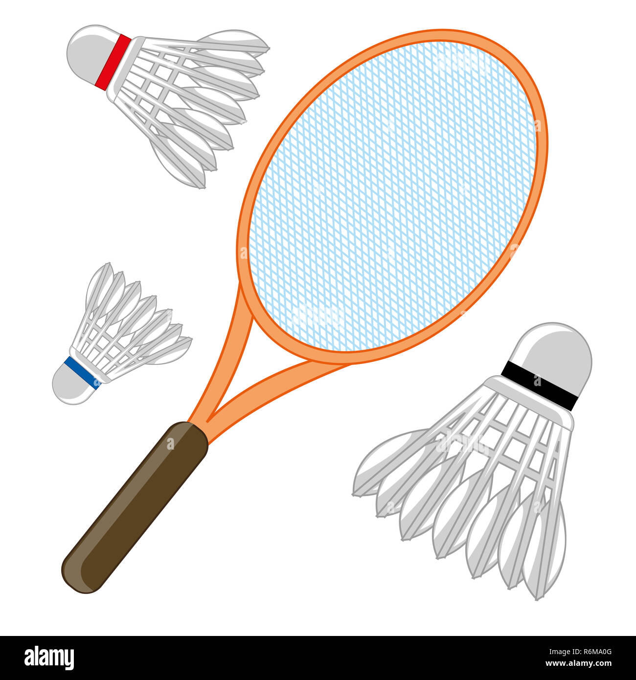 Tennis racket and shuttlecock Stock Photo - Alamy