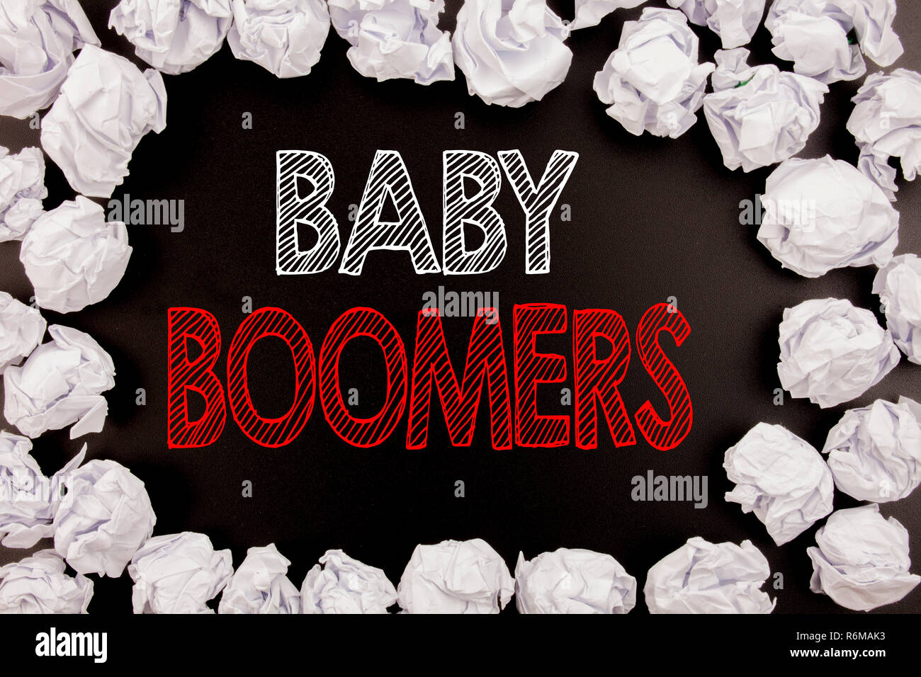 Writing text showing Baby Boomers. Business concept for Demographic ...