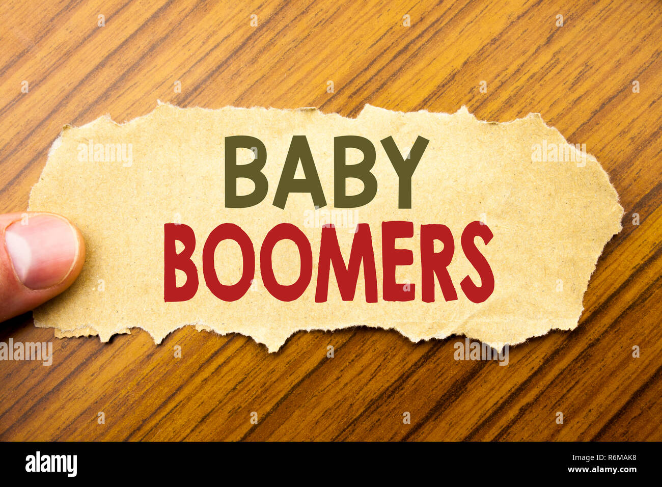 Writing text showing Baby Boomers. Business concept for Demographic ...