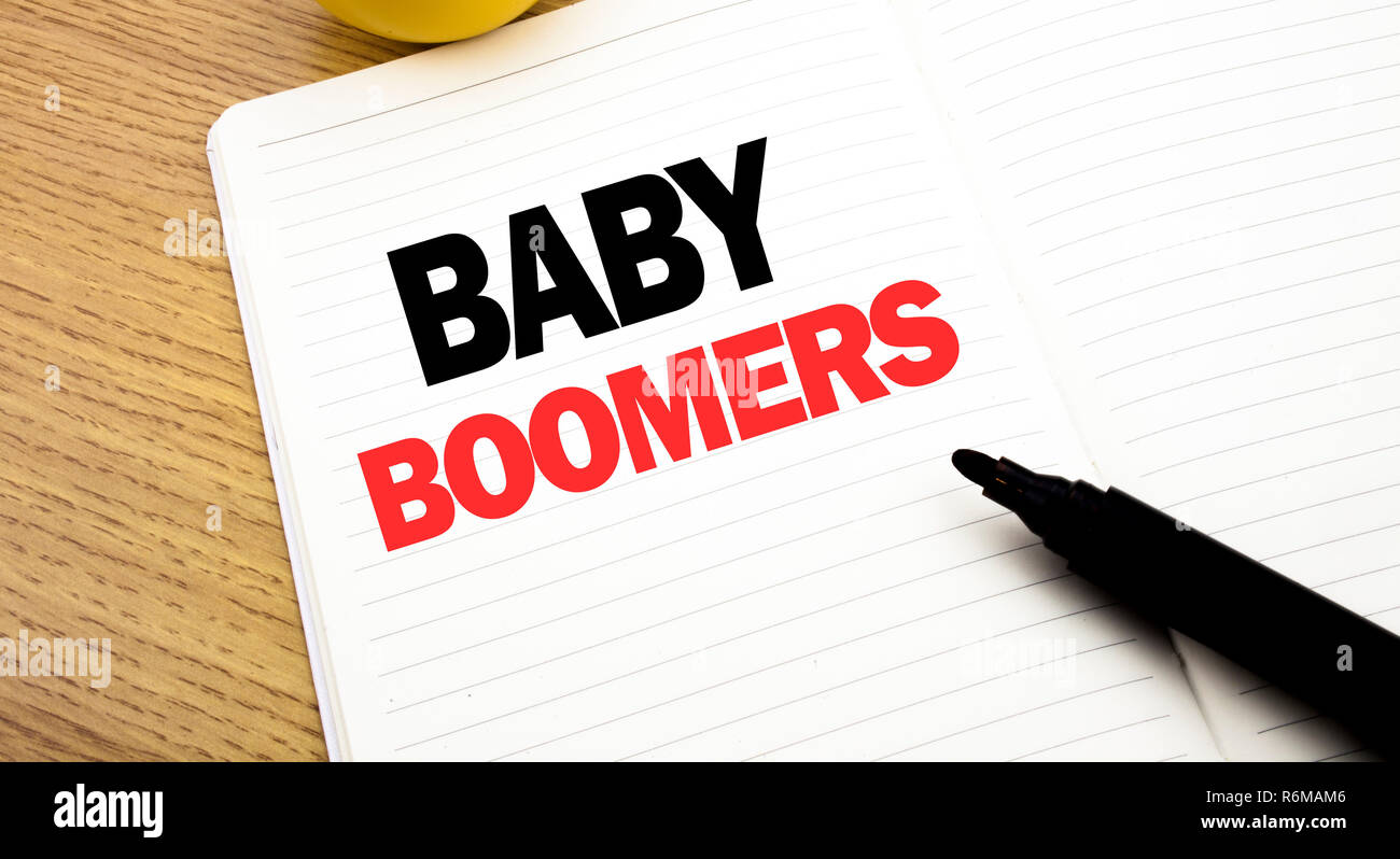 Conceptual hand writing text caption inspiration showing Baby Boomers ...