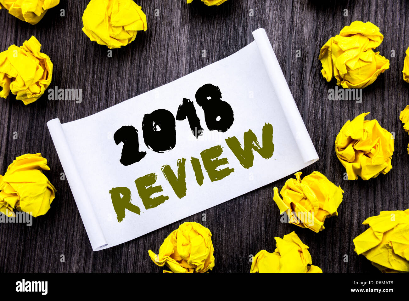 Writing text showing 2018 Review. Business concept for Feedback On ...