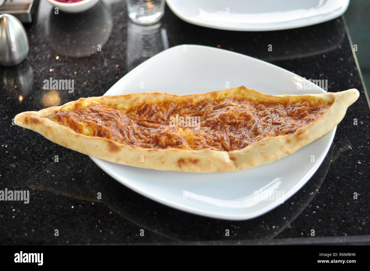 Traditional Cypriot meze and mix meat and chicken kebab table with ...