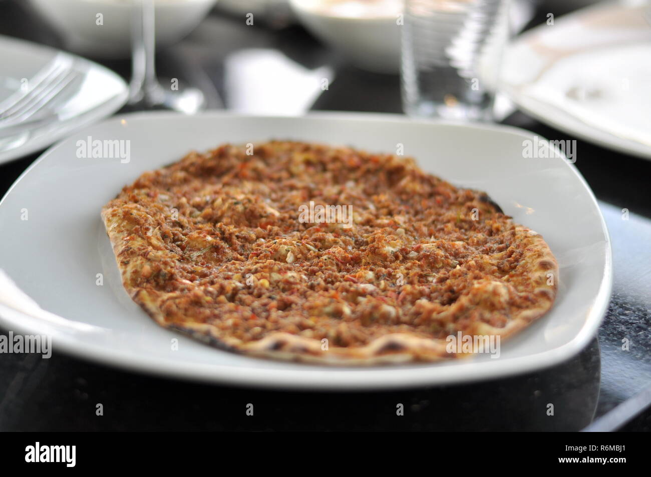 Traditional Cypriot meze and mix meat and chicken kebab table with ...