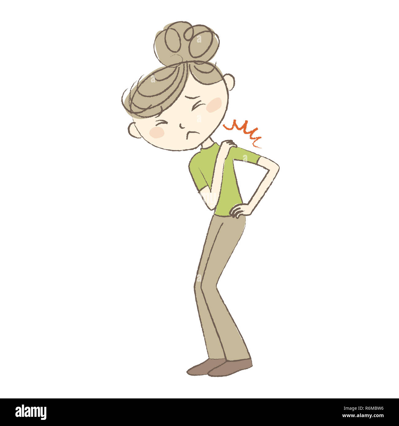 Neck Pain Clipart Cartoon
