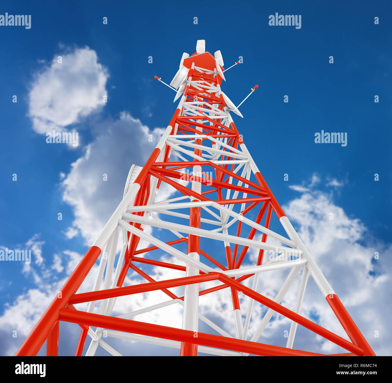 The telecommunication tower Stock Photo - Alamy