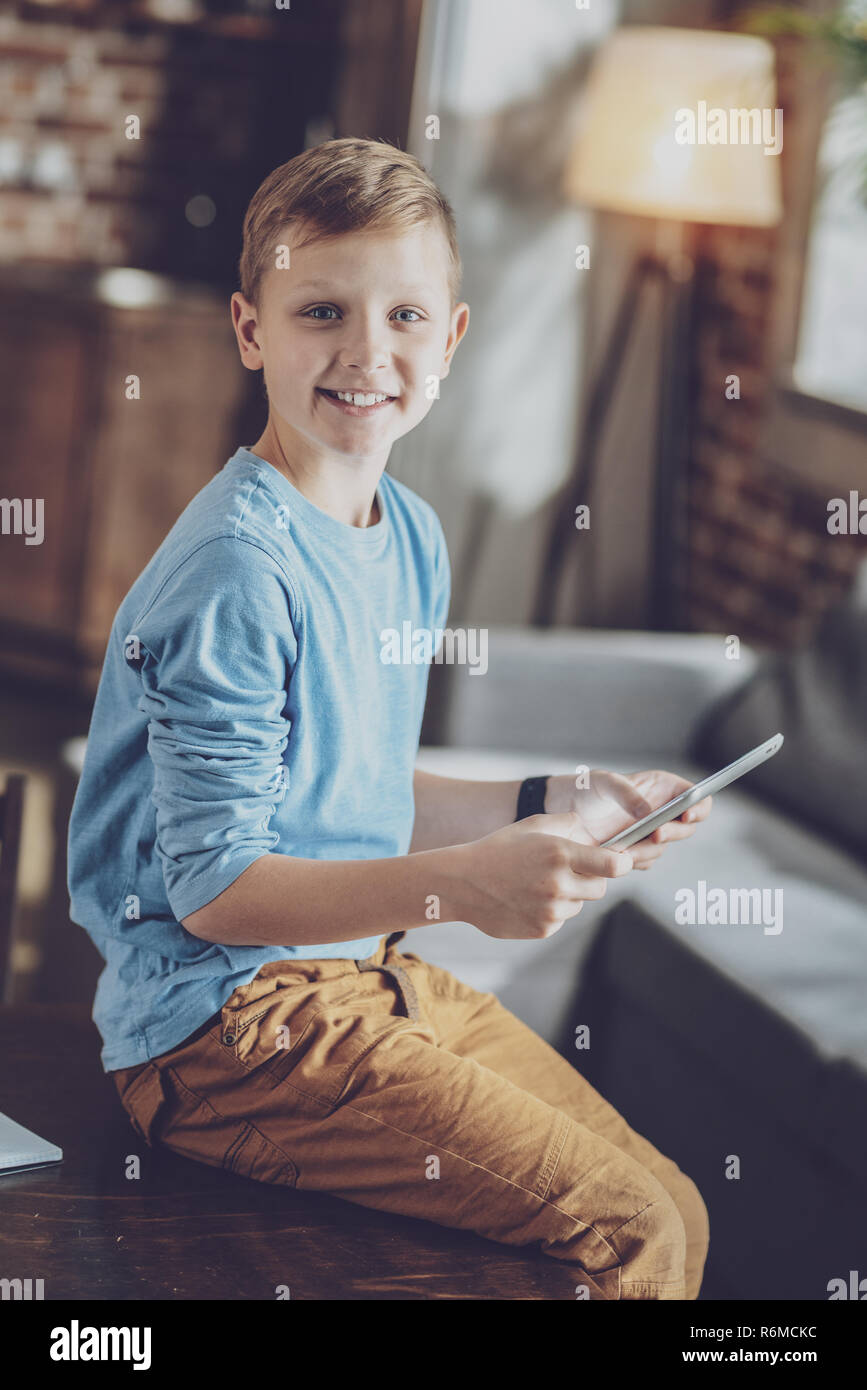 Portrait of handsome child that posing on camera Stock Photo - Alamy