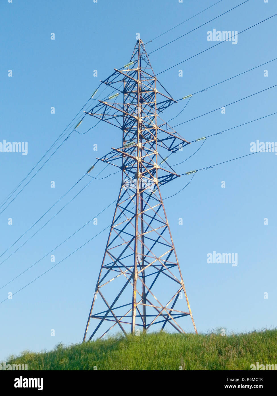 Electricity transmission line Stock Photo - Alamy