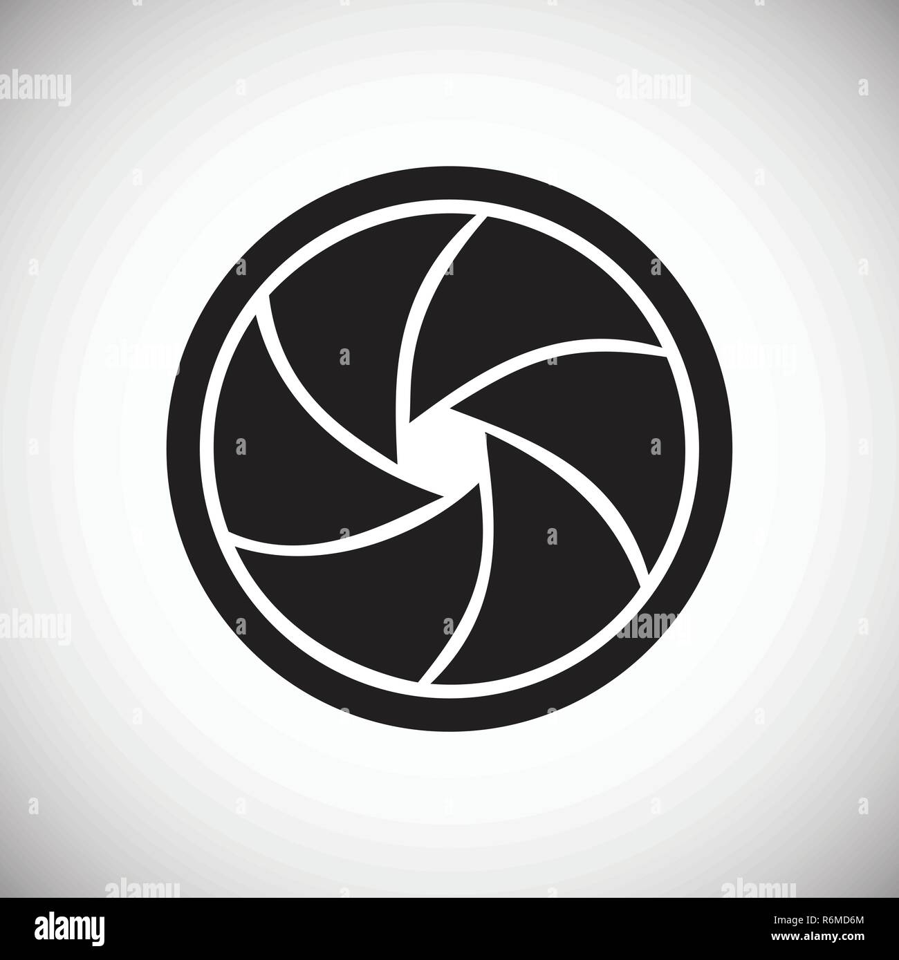 Camera aperture icon on white background for graphic and web design ...