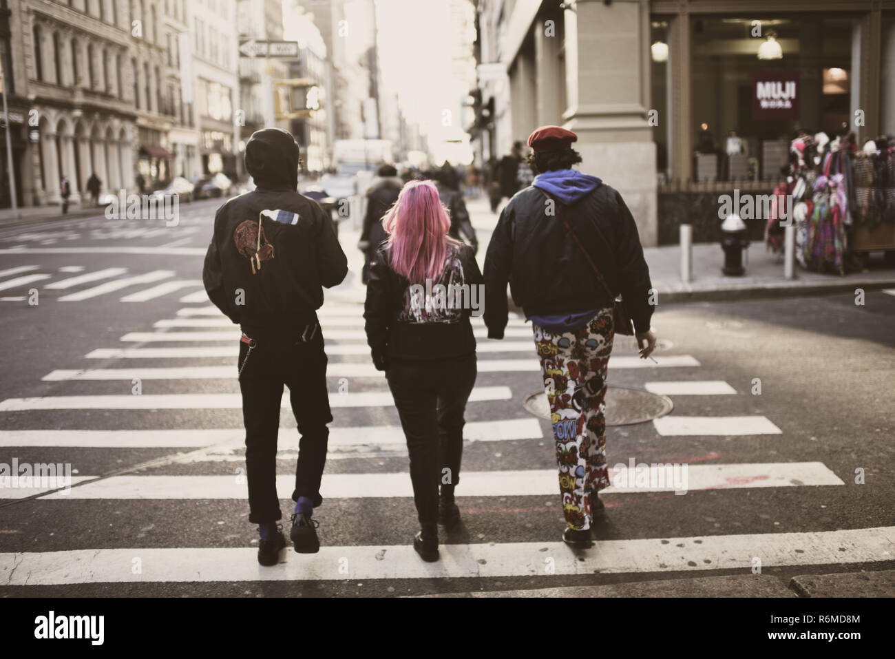Punk group walk hi-res stock photography and images - Alamy