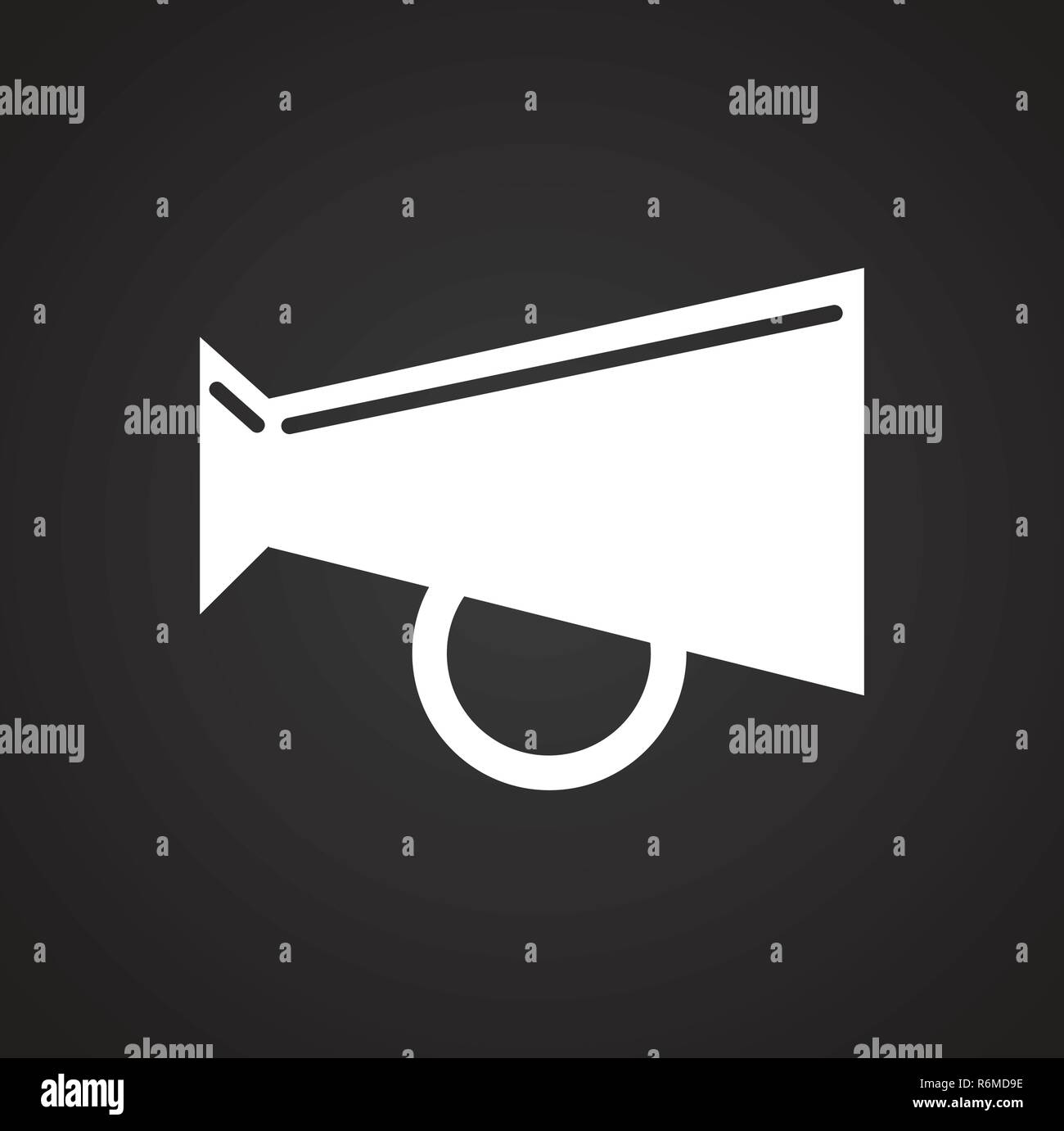 Loud hailer icon on white background for graphic and web design, Modern ...
