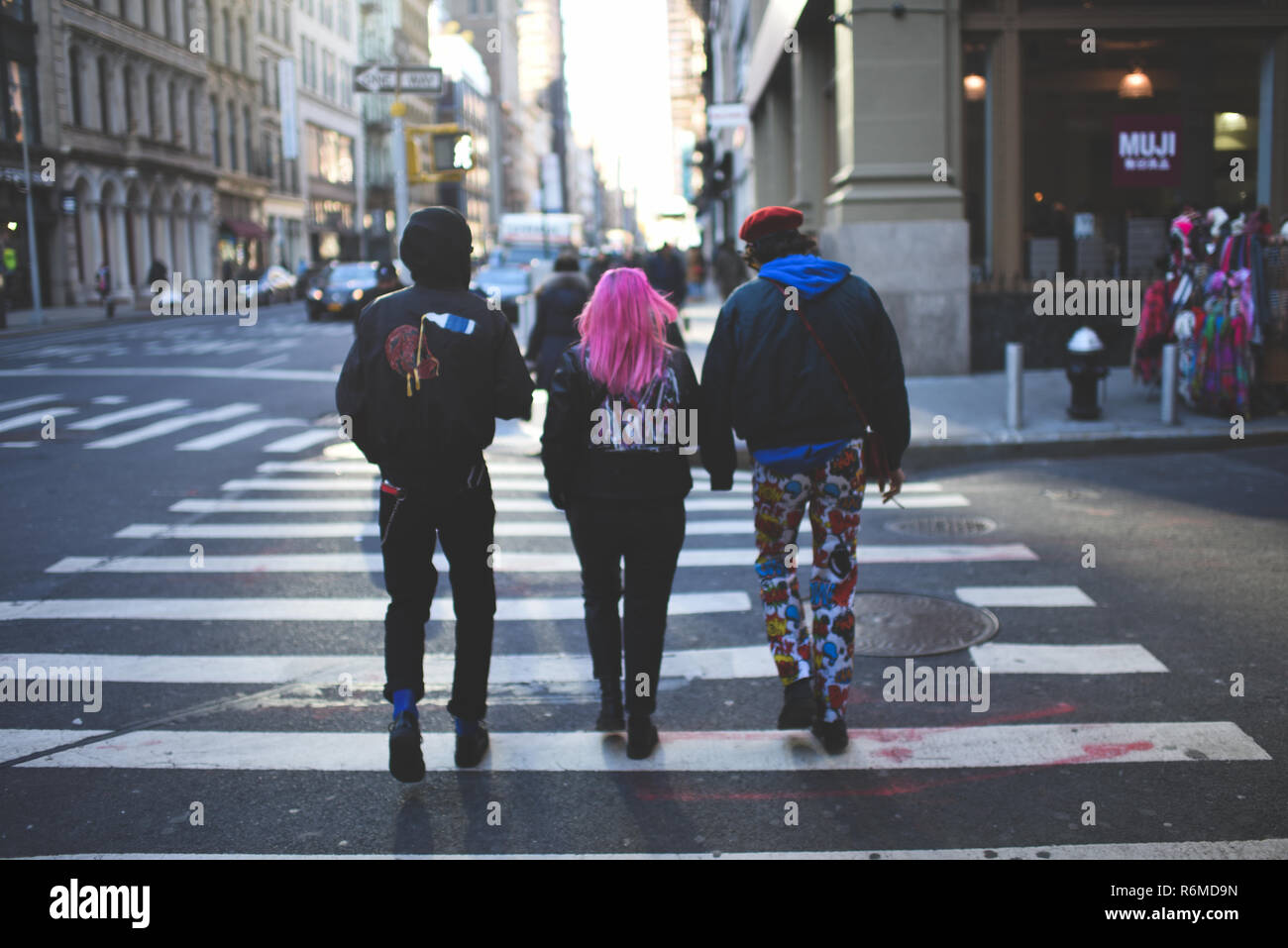 Group of punk friends in Manhattan, New York Stock Photo - Alamy