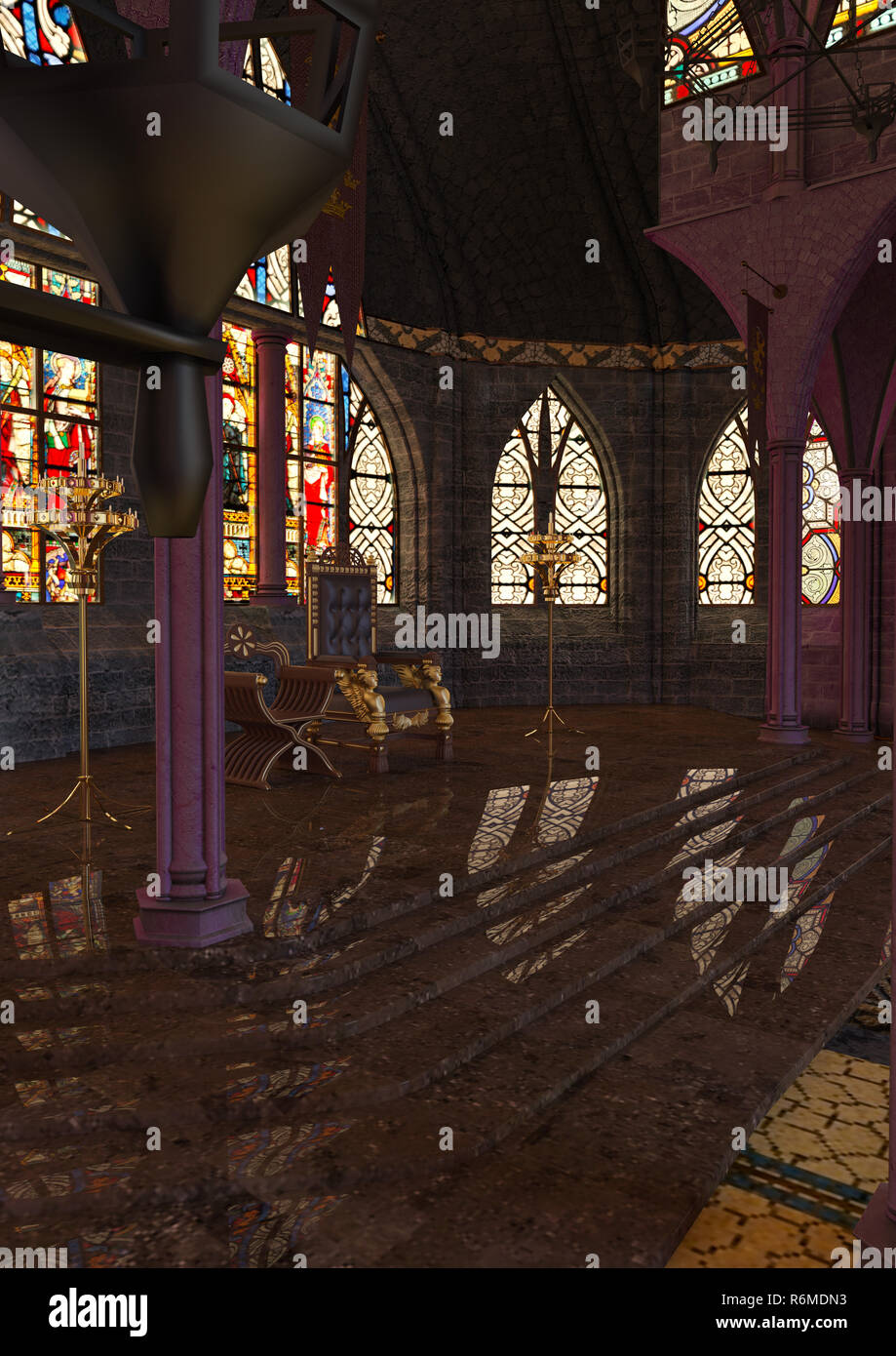 3D Rendering Royal Hall Stock Photo - Alamy