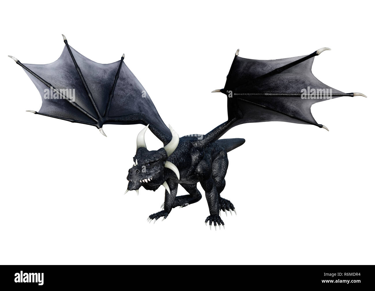 3D Rendering Fantasy Dragon on White Stock Photo - Alamy
