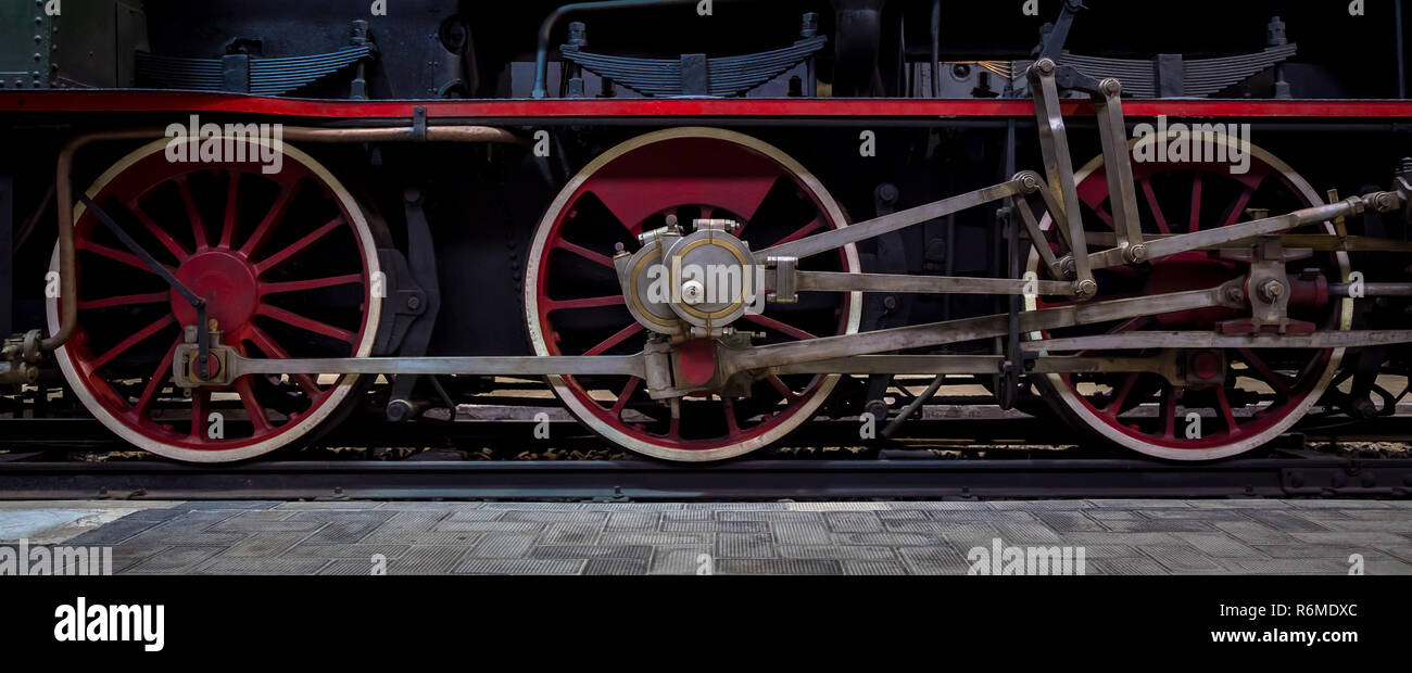 Steam Locomotive detail Stock Photo - Alamy