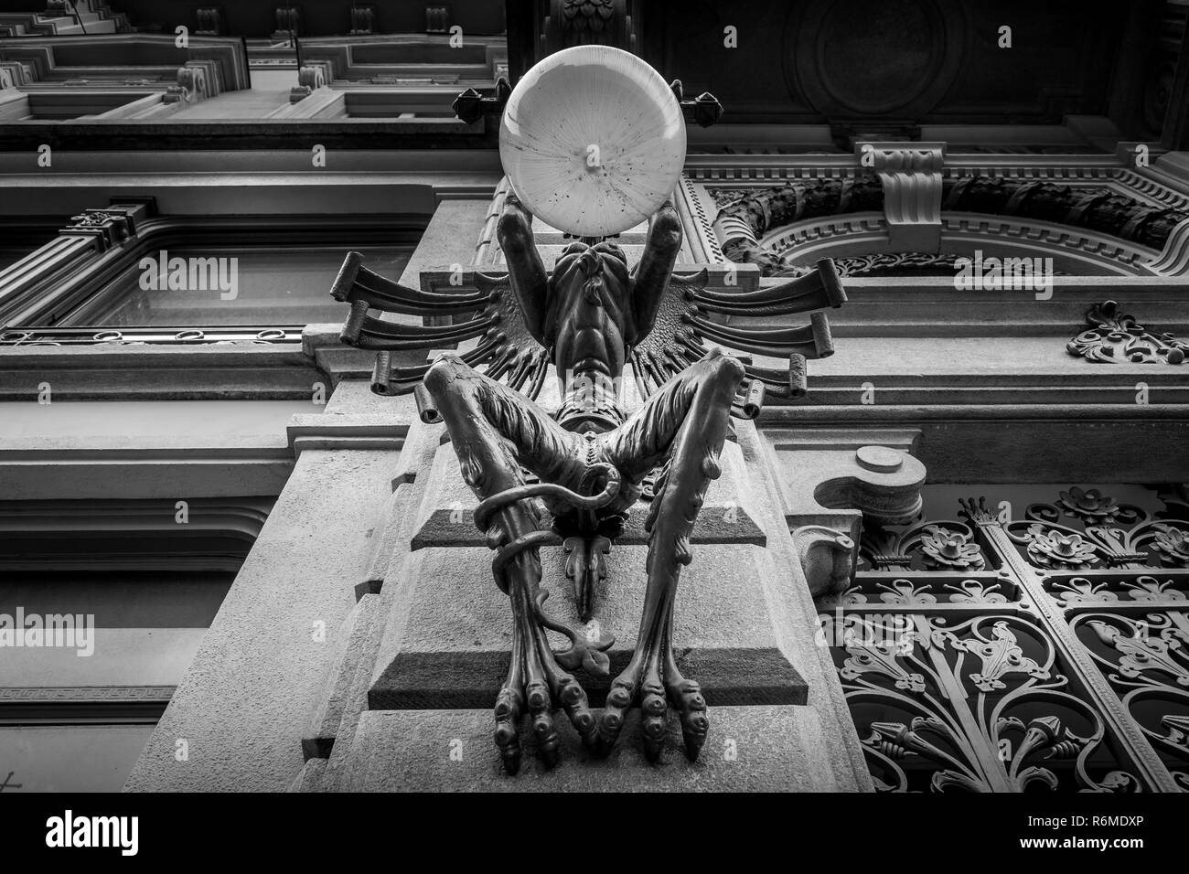 Giant Gargoyle Lamp Stock Photo - Alamy