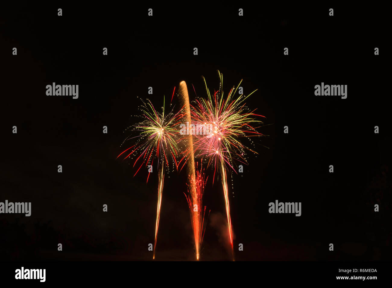 Fireworks display night in London Stock Photo - Alamy