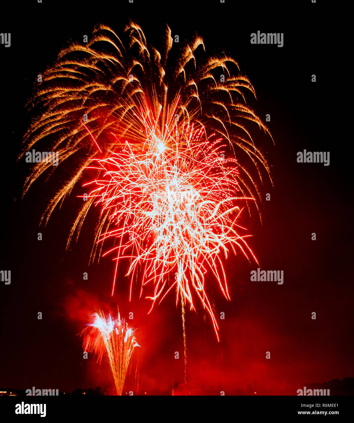 Fireworks display night in London Stock Photo - Alamy