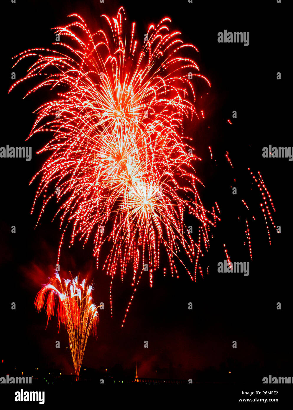 Fireworks display night in London Stock Photo - Alamy