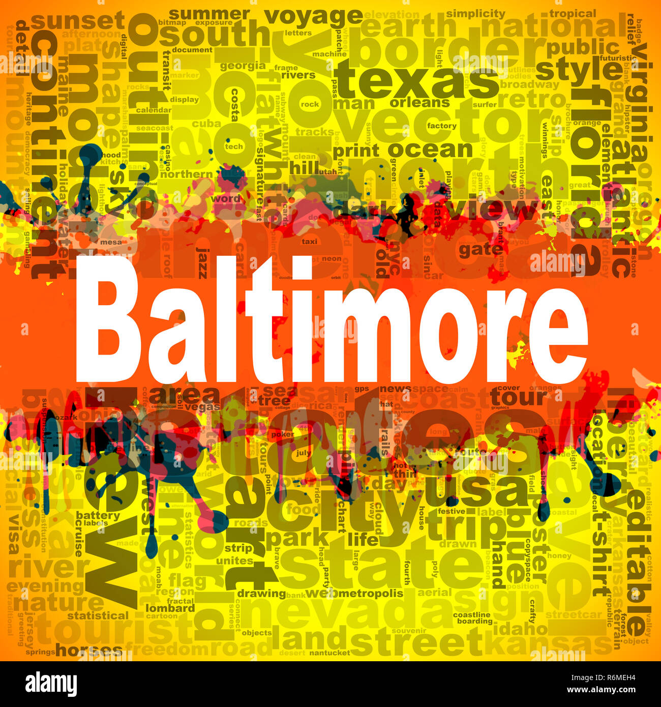 Baltimore word cloud design Stock Photo - Alamy