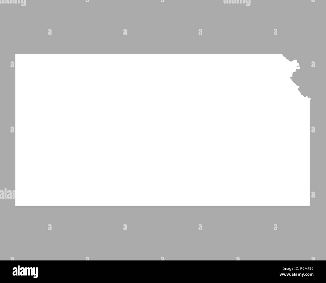 Kansas state map Black and White Stock Photos & Images - Alamy