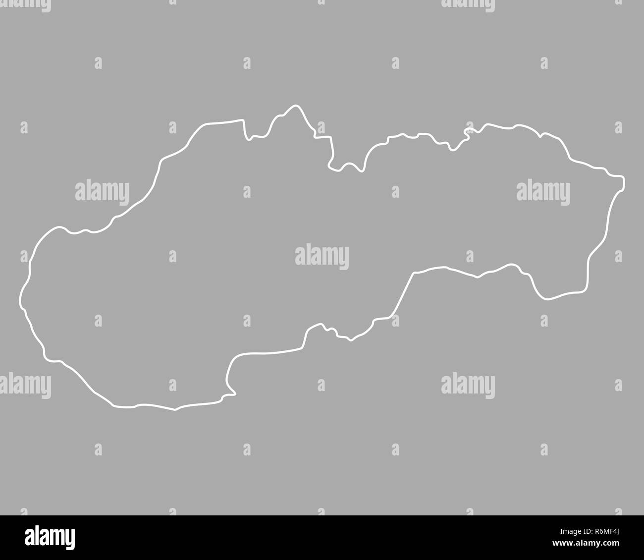 Slovakia map Black and White Stock Photos & Images - Alamy