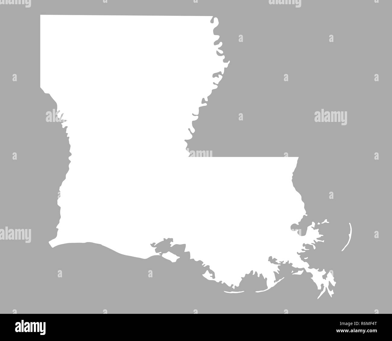 geographical map of louisiana