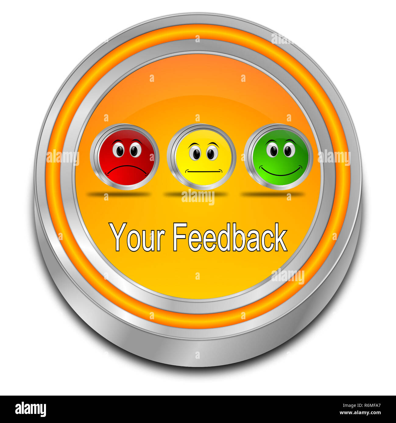 orange Your Feedback Button - 3D illustration Stock Photo - Alamy