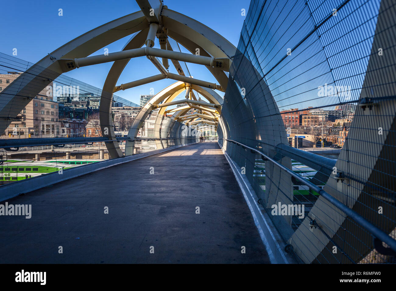 Toronto, Canada – December 4th 2018 - Modern pedestrian bridge over the ...