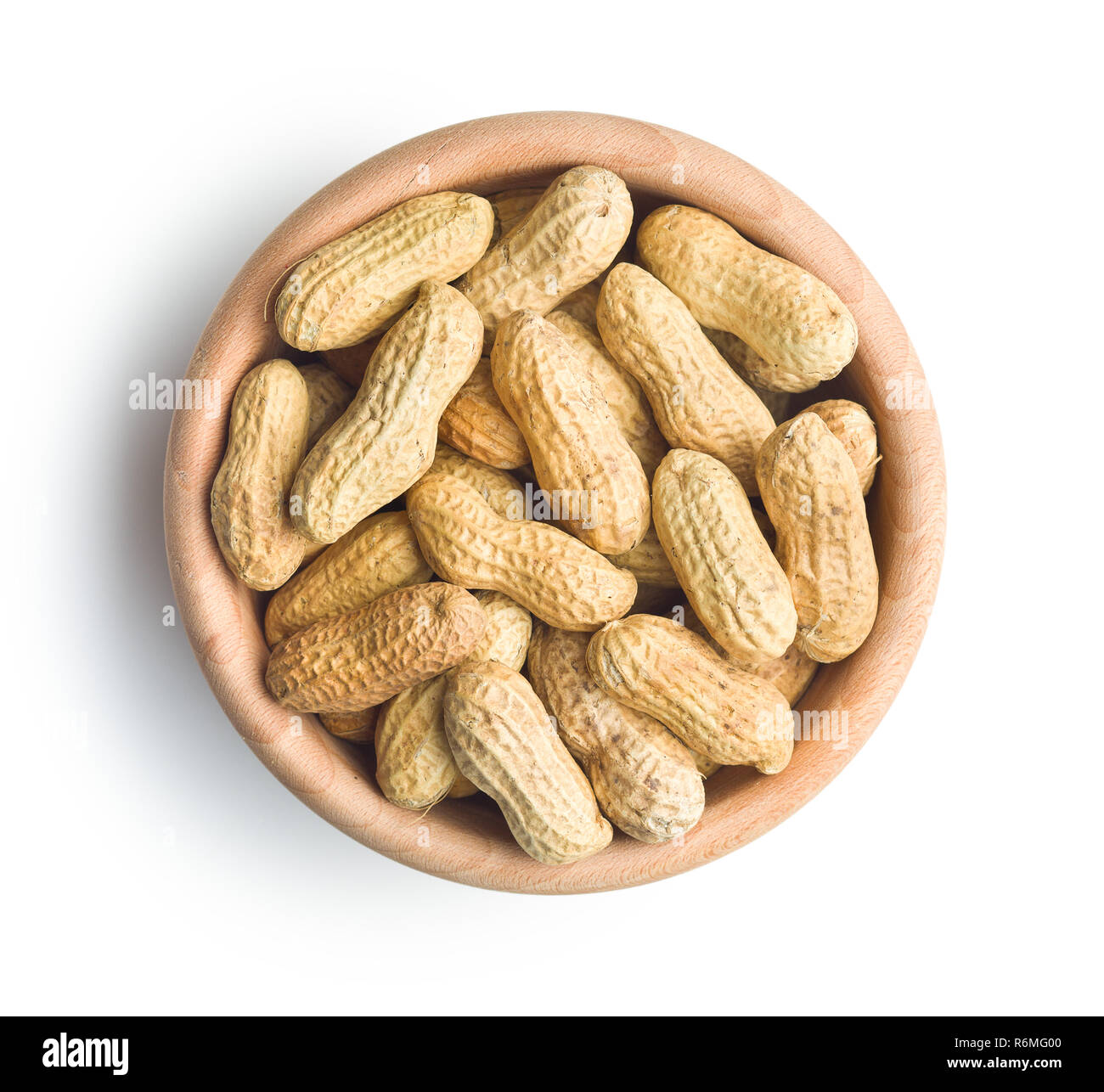 The unpeeled peanuts isolated on white background Stock Photo - Alamy