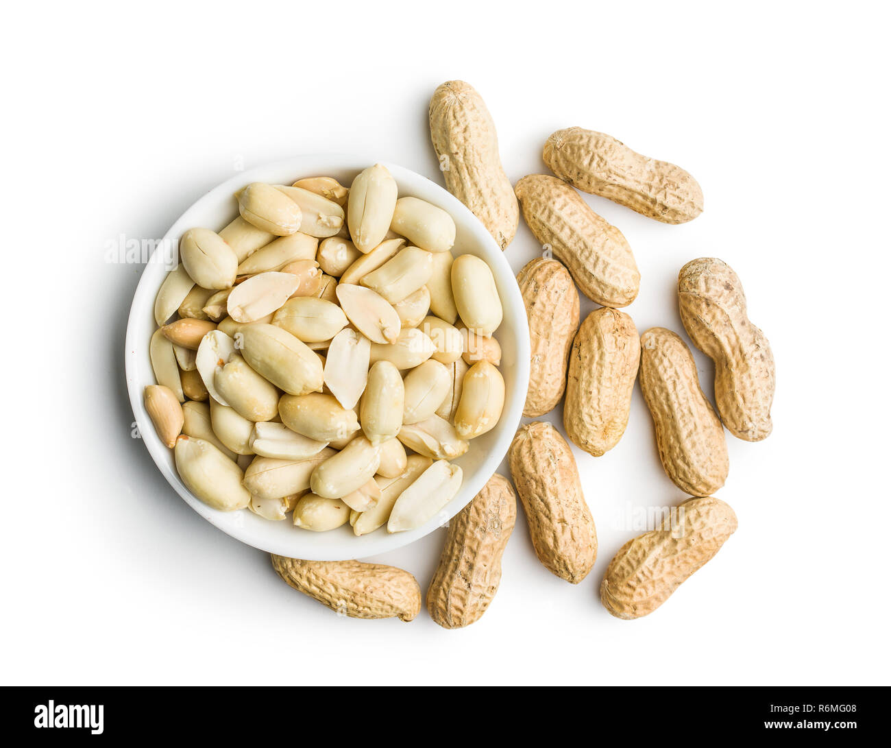 The peeled peanuts Stock Photo - Alamy