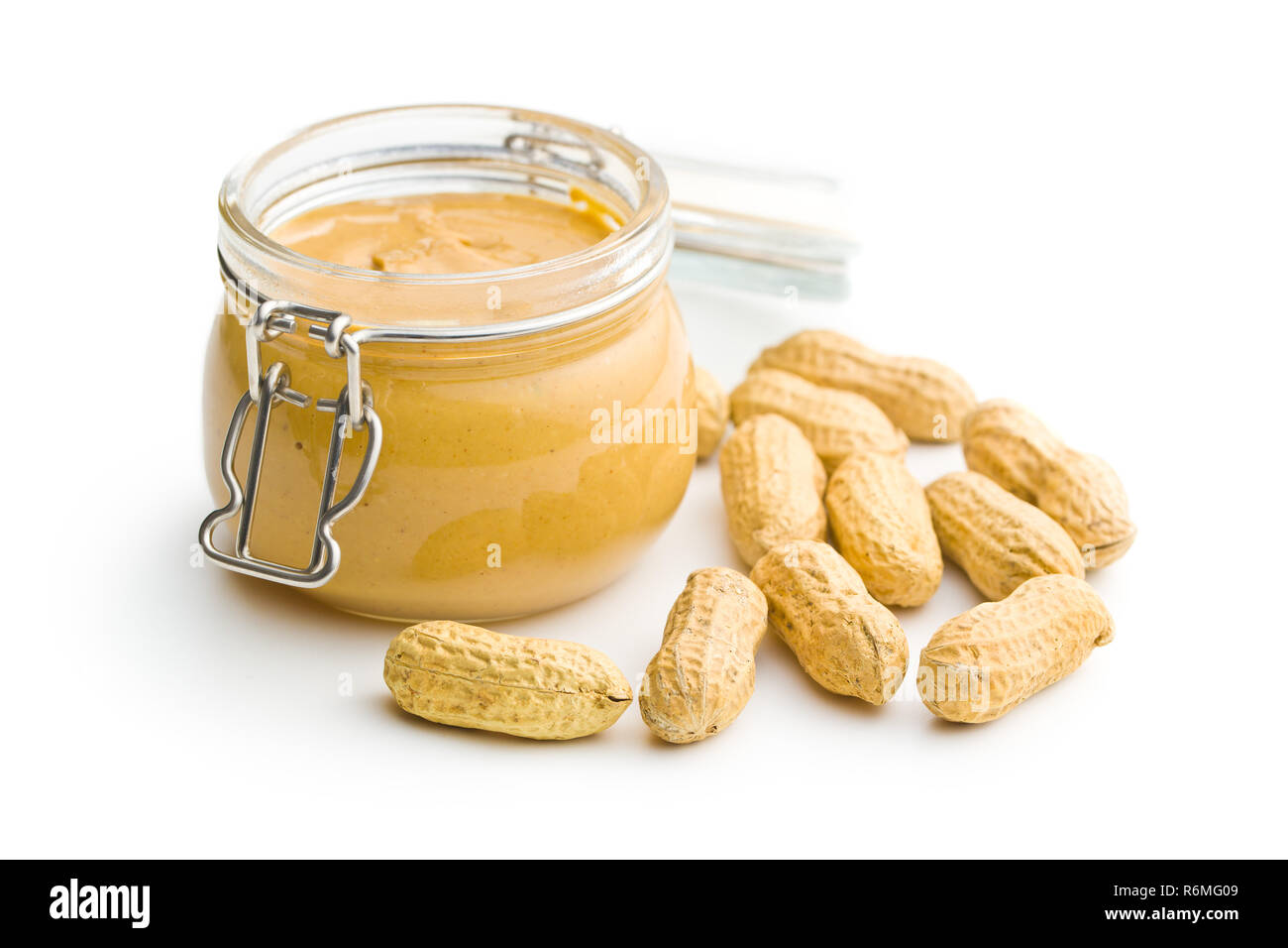 Peanut in glass jar Cut Out Stock Images & Pictures - Alamy
