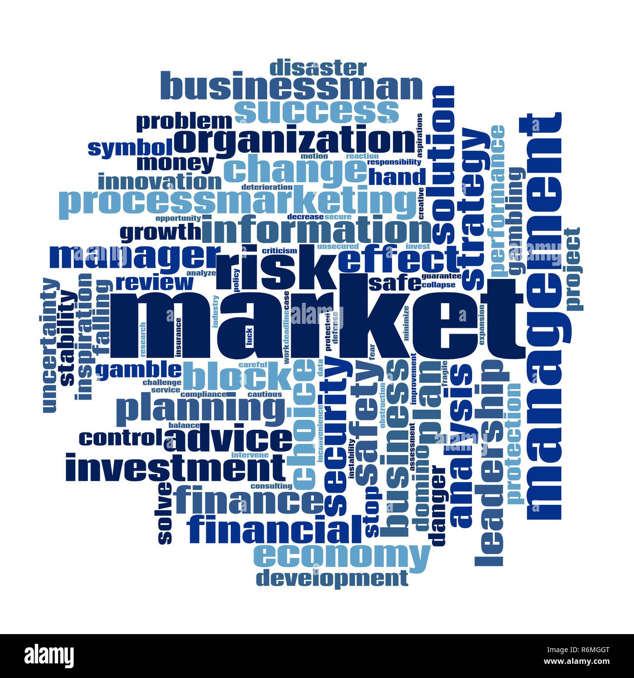 Market word cloud Stock Photo - Alamy