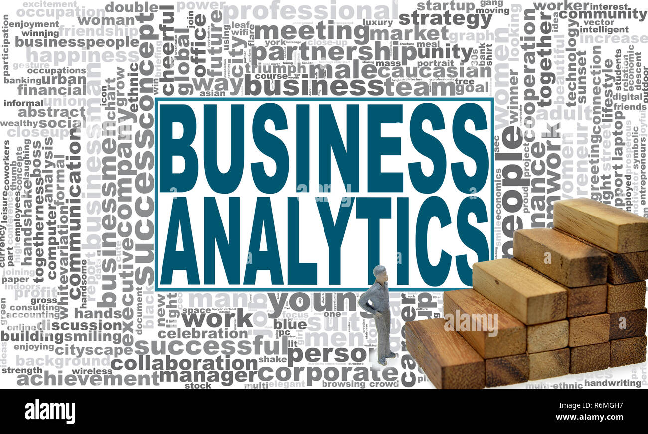 Business analytics word cloud Stock Photo - Alamy