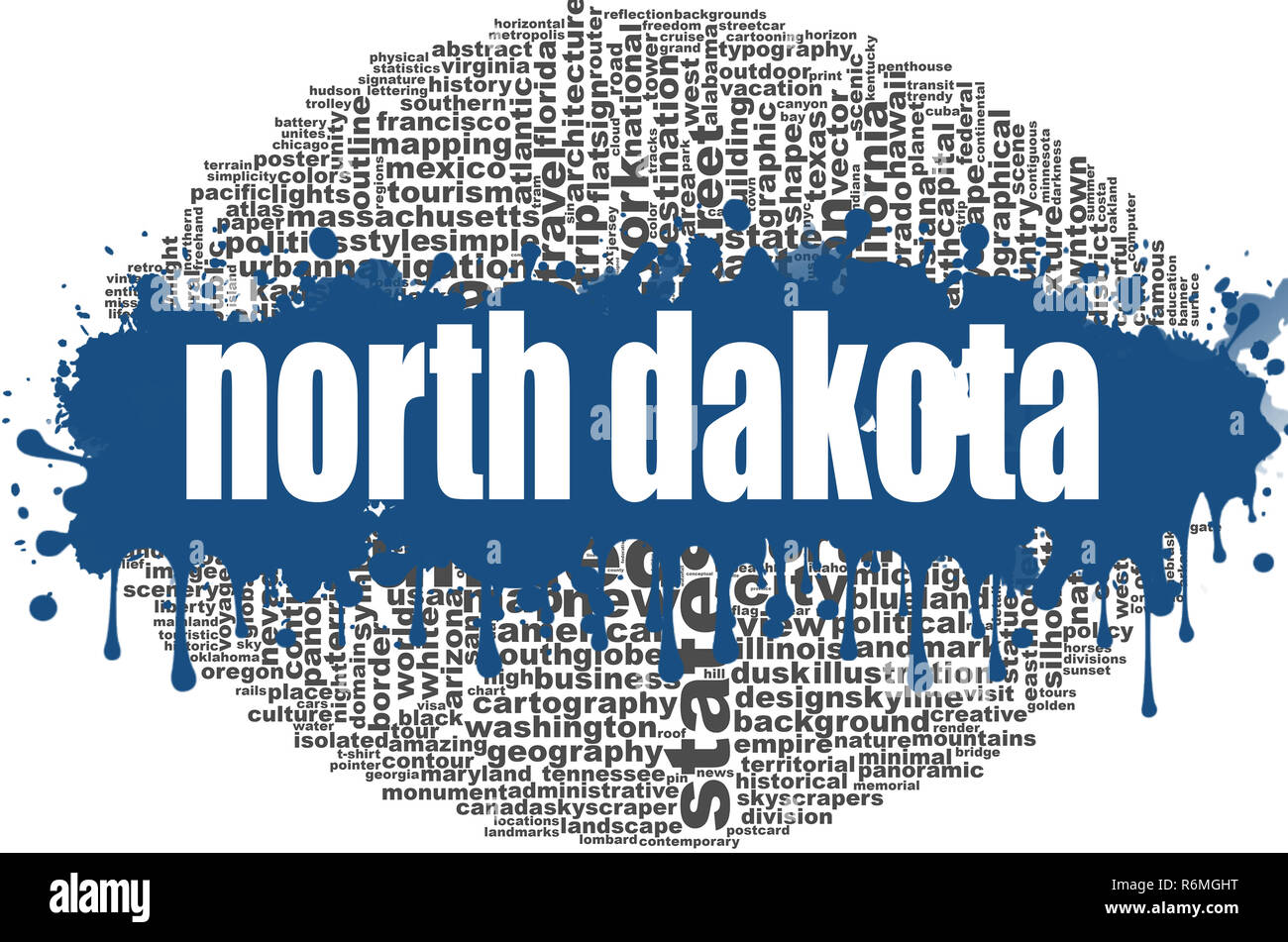 North dakota typography hi-res stock photography and images - Alamy