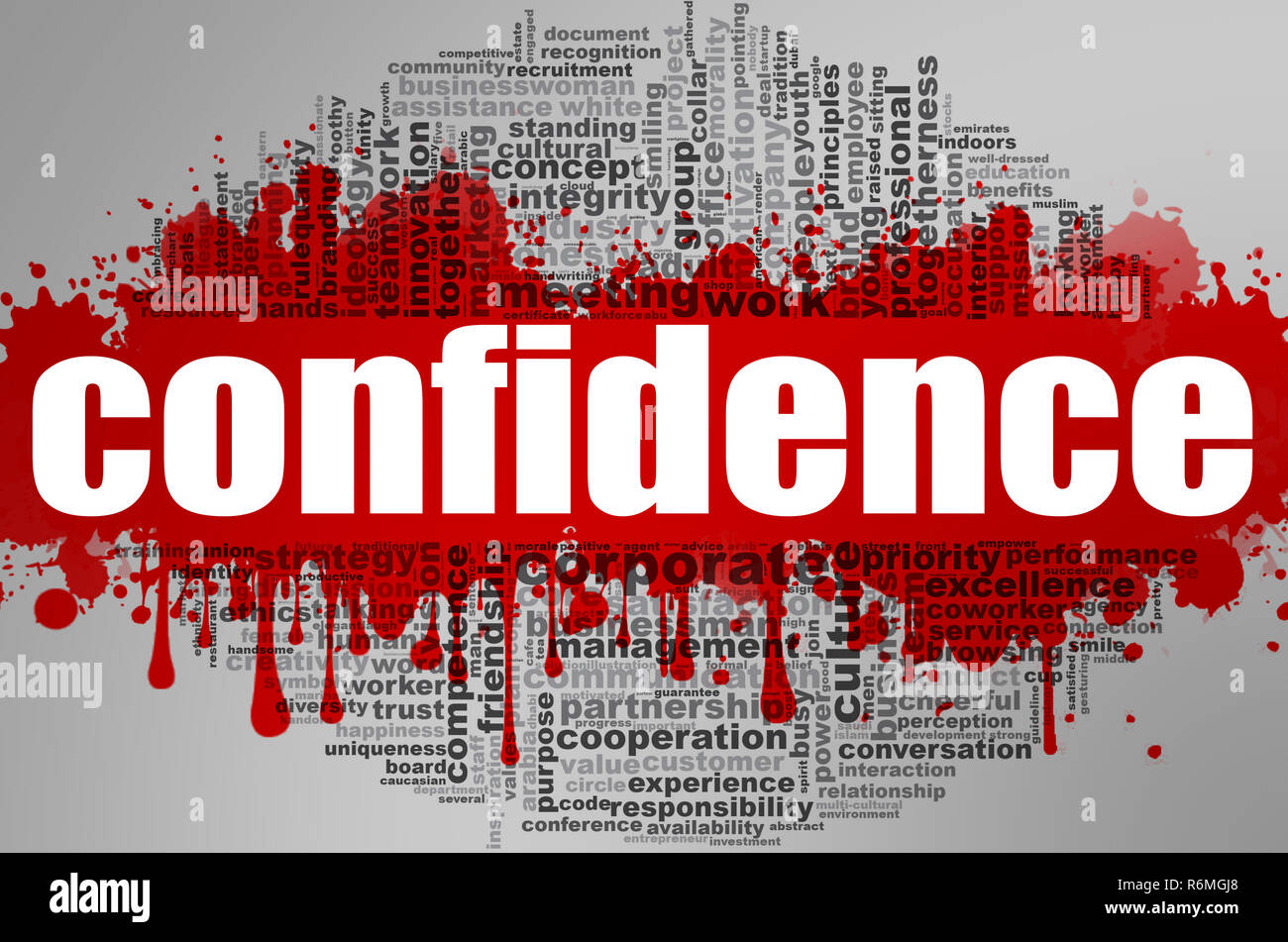 Confidence word cloud Stock Photo - Alamy