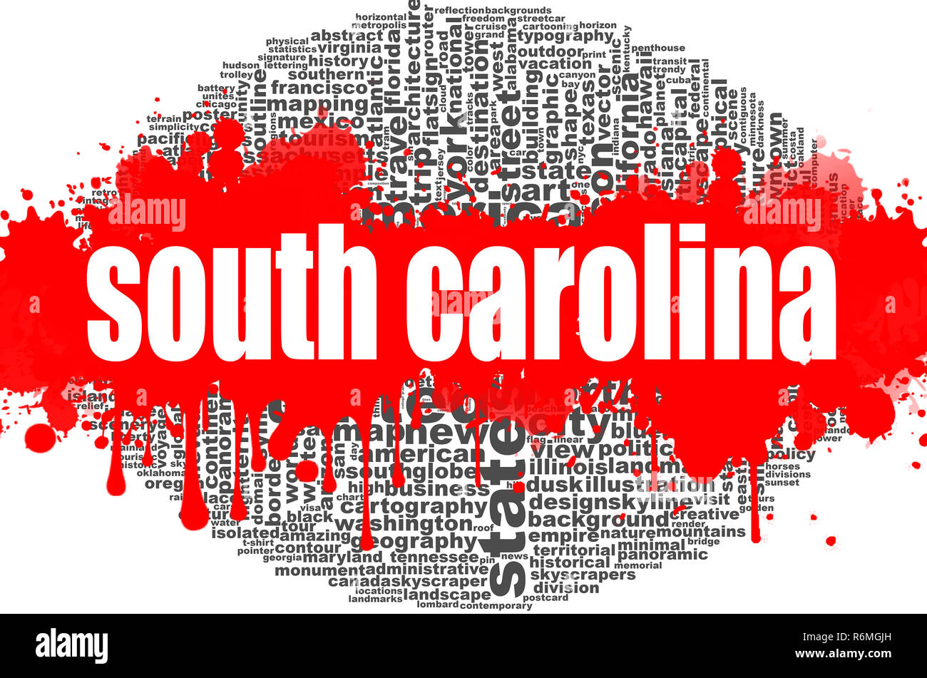 South Carolina word cloud design Stock Photo - Alamy