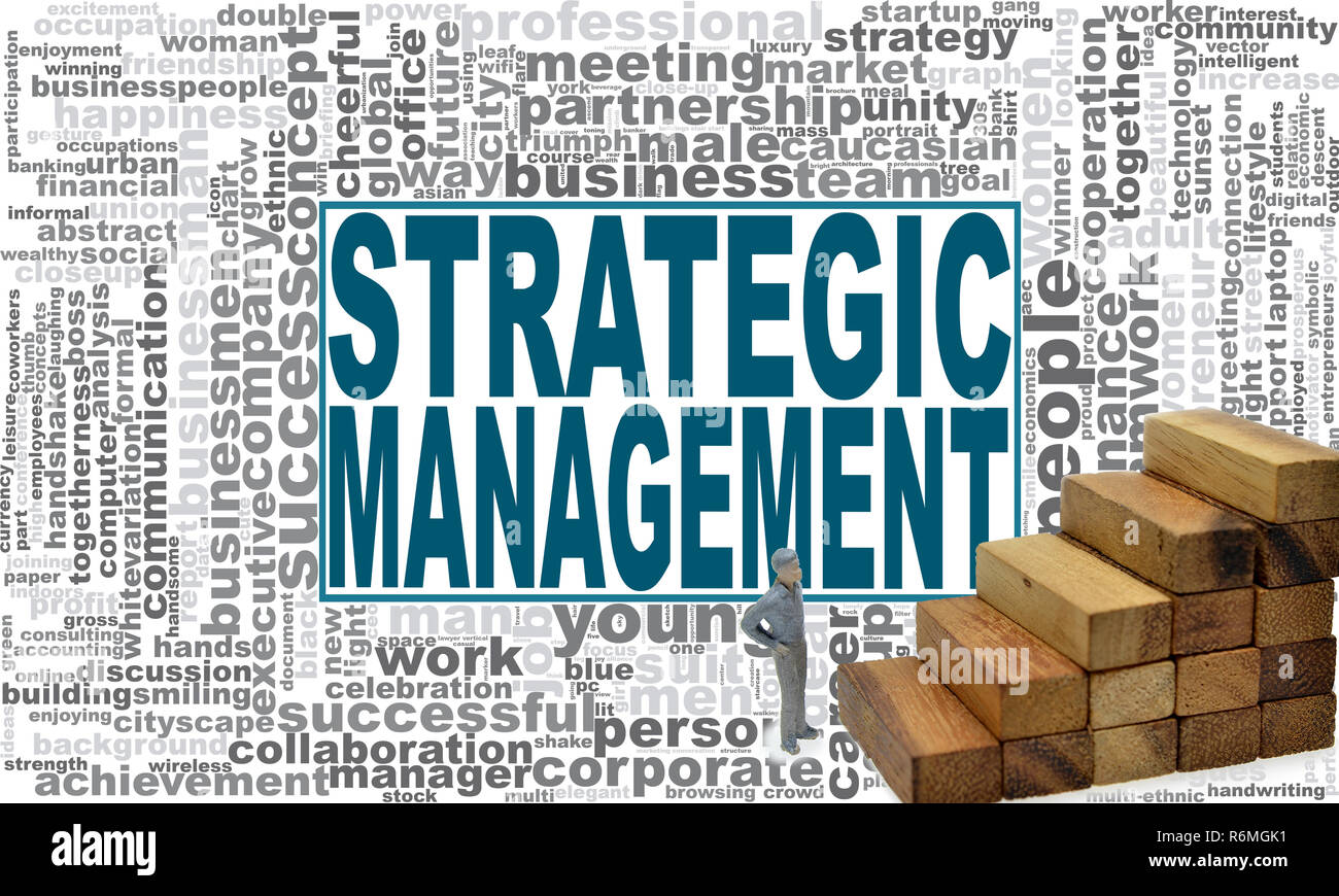 Strategic management word cloud Stock Photo - Alamy