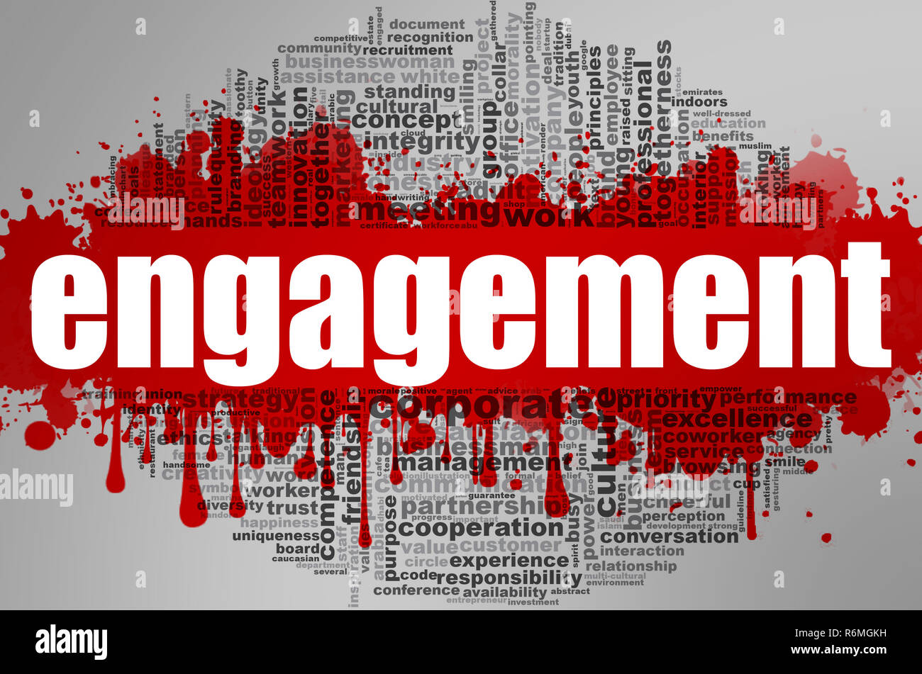 Engagement word cloud Stock Photo - Alamy
