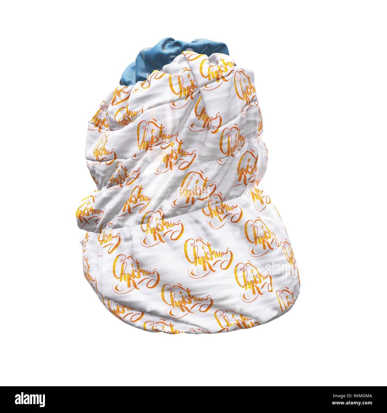 Santa Claus's bag or sack with Christmas word lettering made by ...