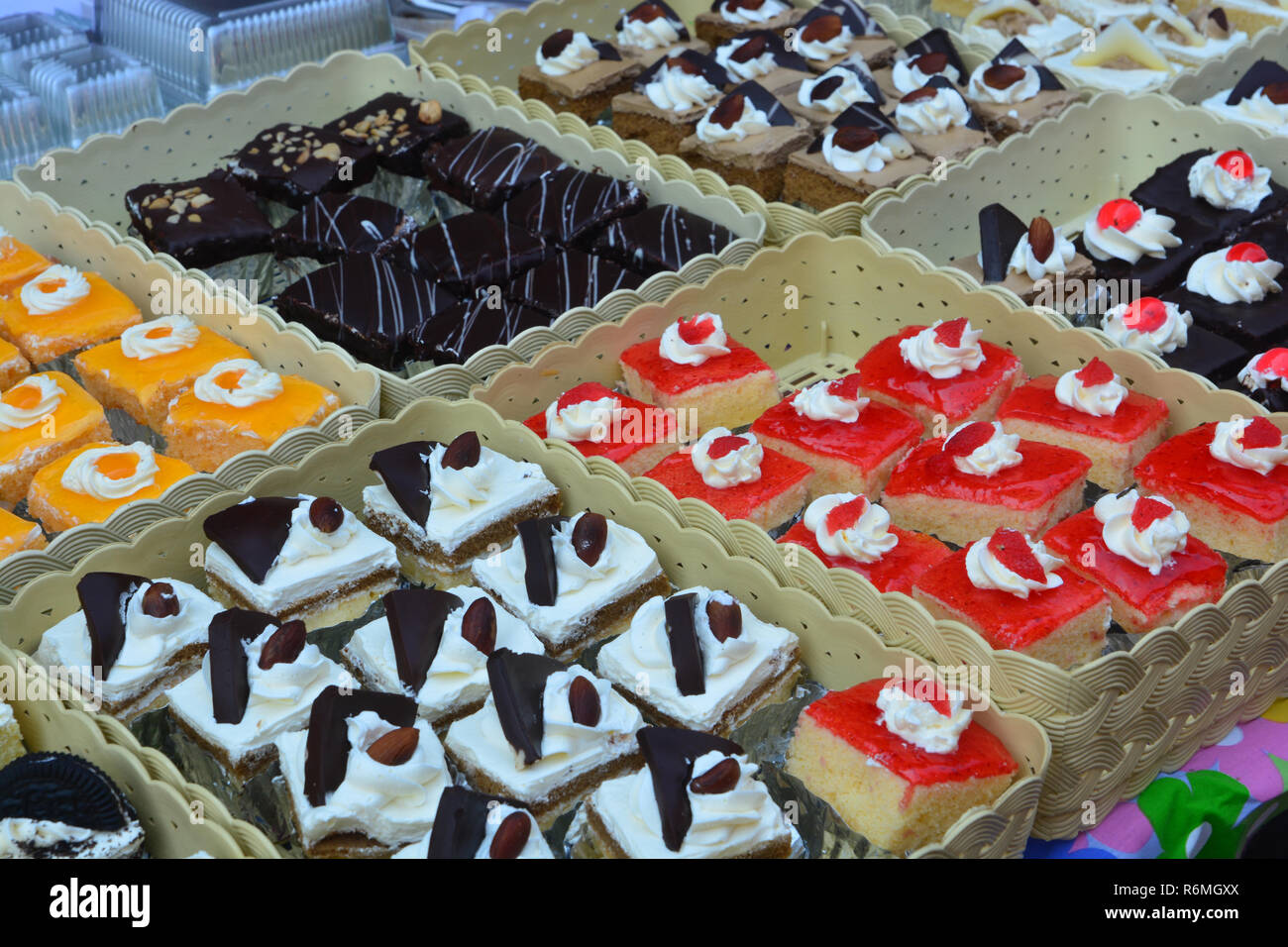 Set of sweets and cakes Stock Photo - Alamy