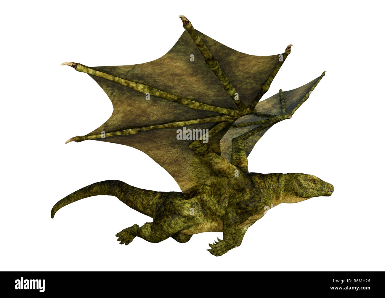 3D Rendering Fantasy Dragon on White Stock Photo - Alamy