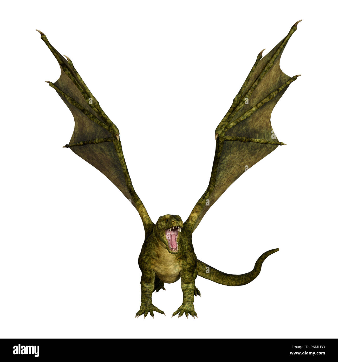 3D Rendering Fantasy Dragon on White Stock Photo - Alamy