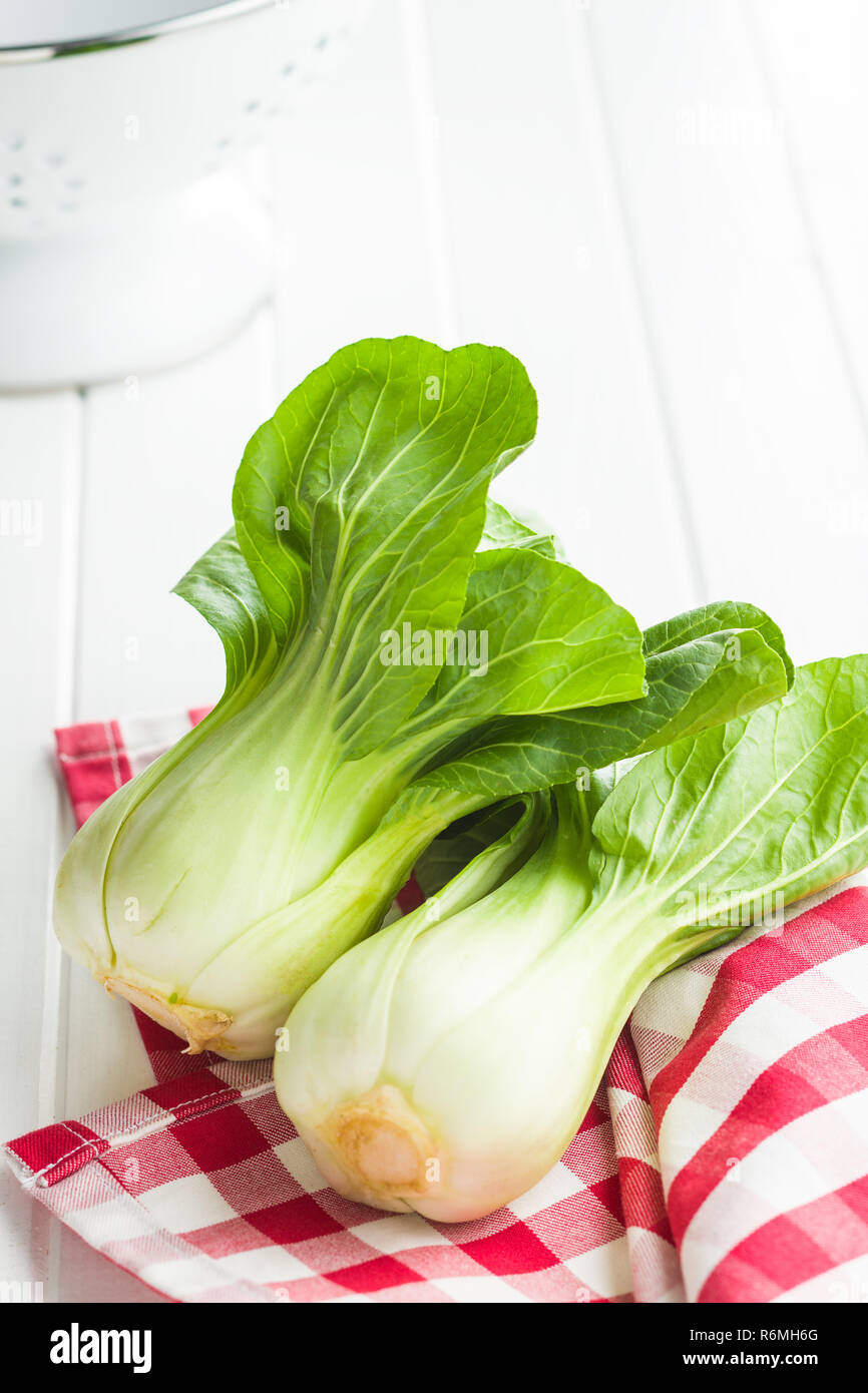 Fresh pak choi cabbage Stock Photo - Alamy