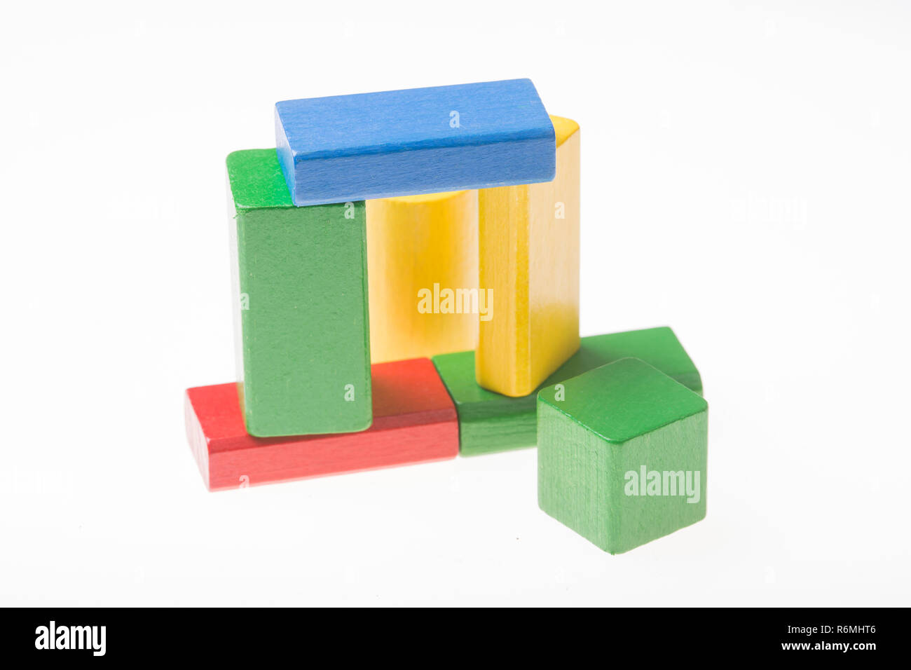 wooden blocks - closeup - isolated Stock Photo - Alamy