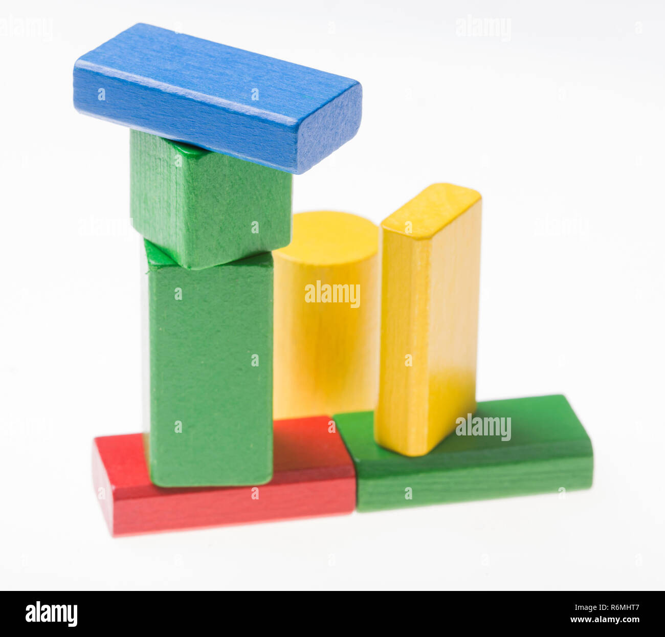 wooden blocks - closeup - isolated Stock Photo - Alamy